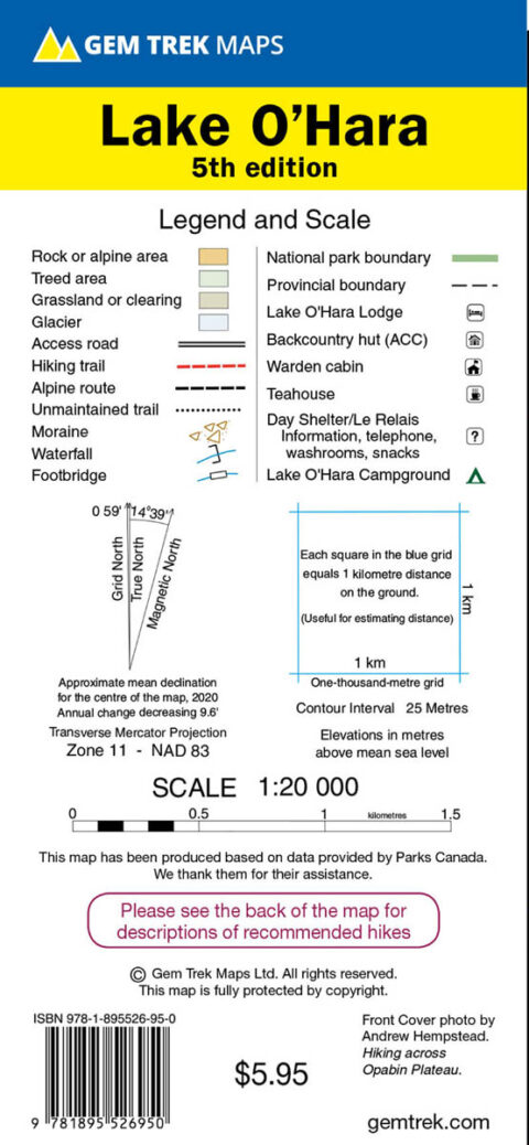 Lake O’Hara Map | Yoho National Park